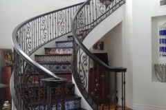 Modern Wood Handrails with Metal Balusters – Psycho Stairs
